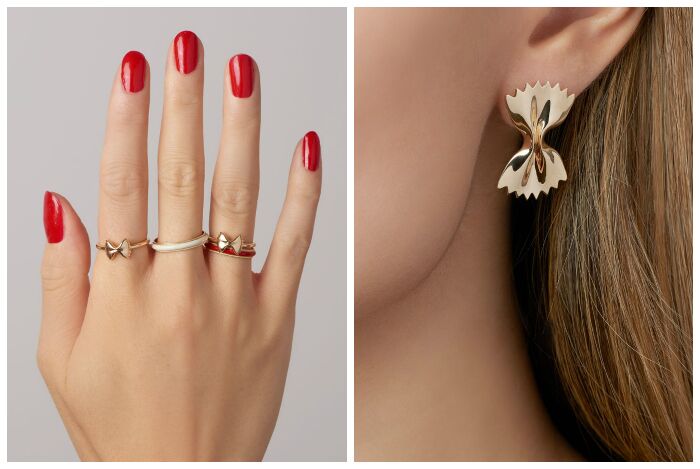 Precious pasta jewelry from Alison Lou. Diamonds in the Library